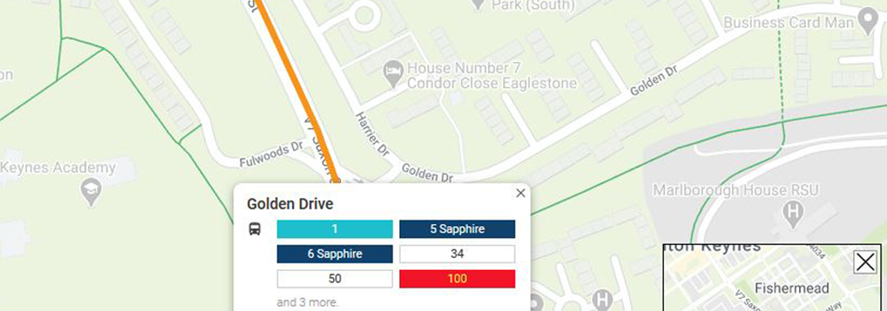 Online Bus Map for Milton Keynes Council - gi Perspective