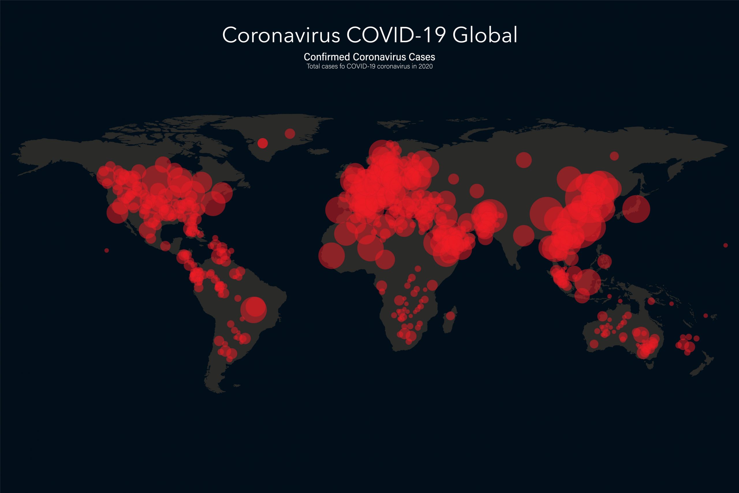 Coronavirus Covid-19 map confirmed cases report worldwide globally ...